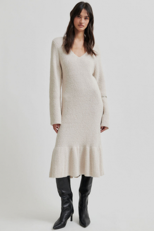 SECOND FEMALE | Lise Knit Dress, Summer Sand | Klänningar - Dam | Elin ...